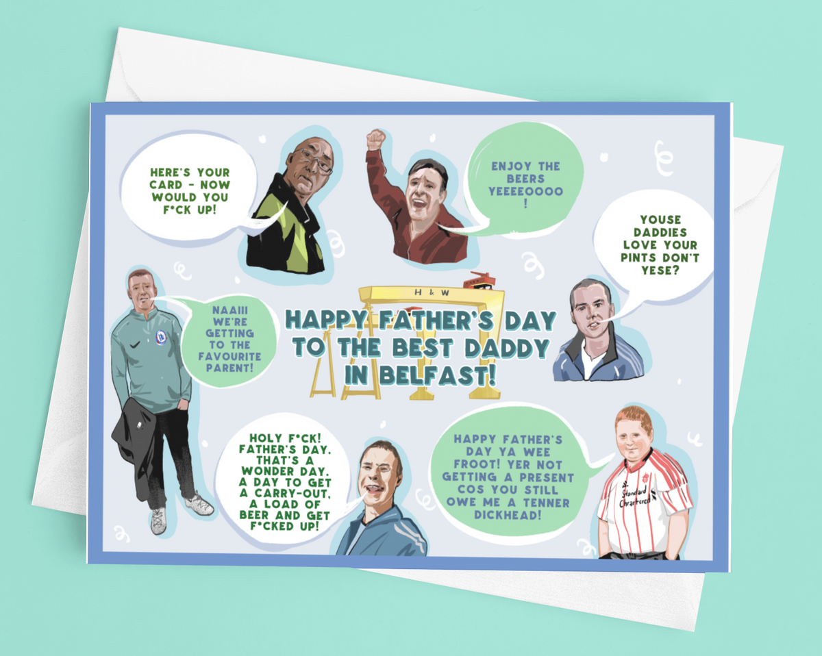 Funny Belfast Memes Compilation Father's Day Card – Derry Nice Things