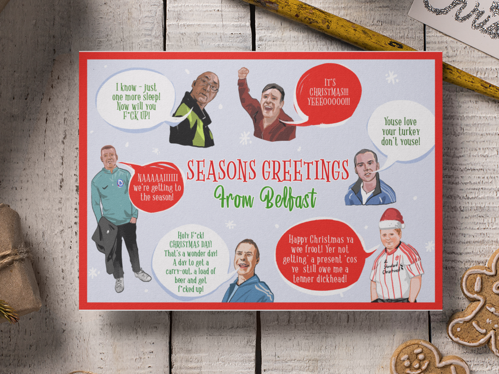 Belfast Meme Compilation Christmas Card – Derry Nice Things