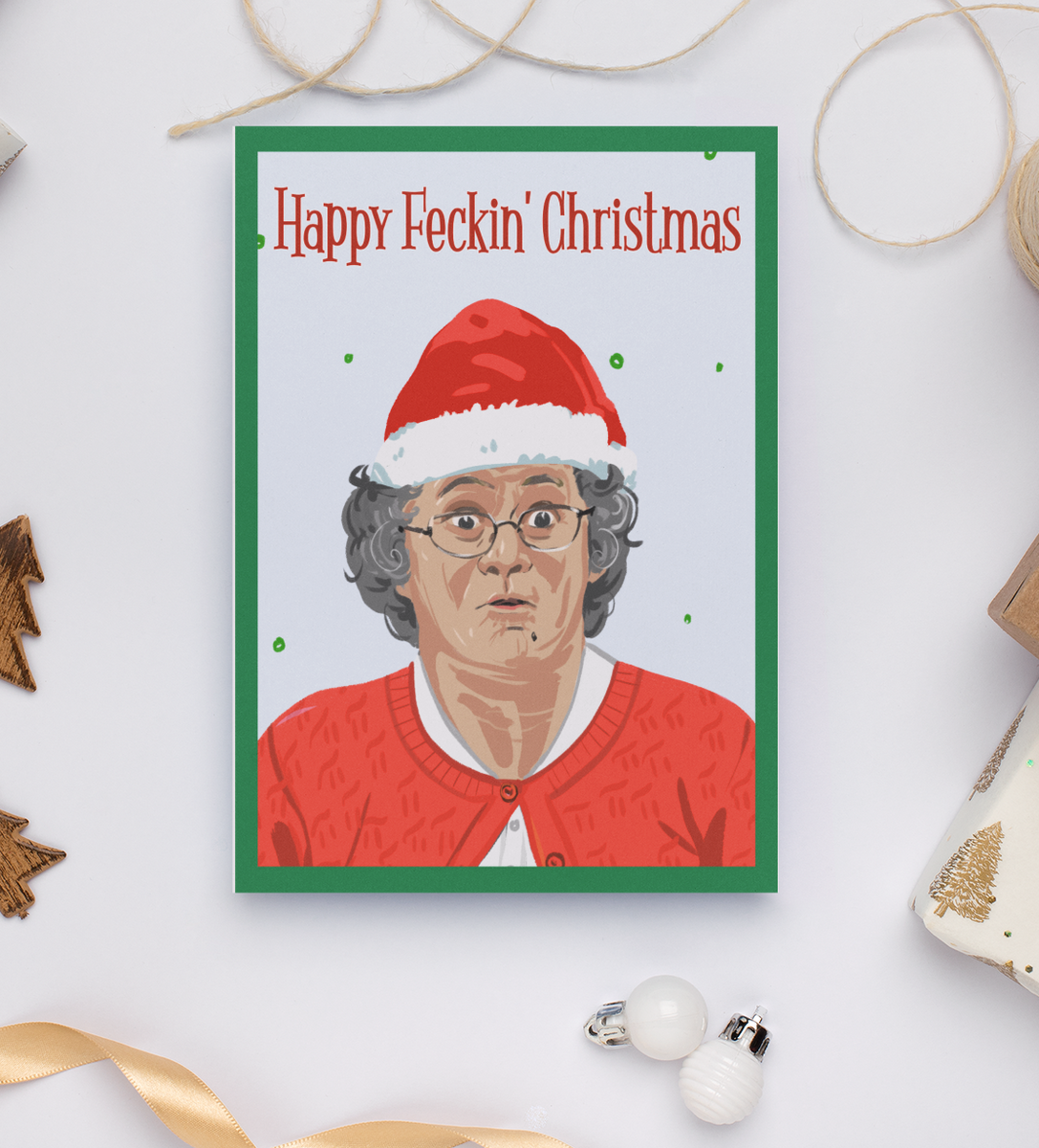 Mrs Brown Funny Irish Christmas Card – Derry Nice Things