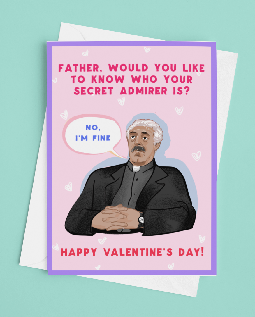 Father Ted Father Stone Valentines Day Card – Derry Nice Things